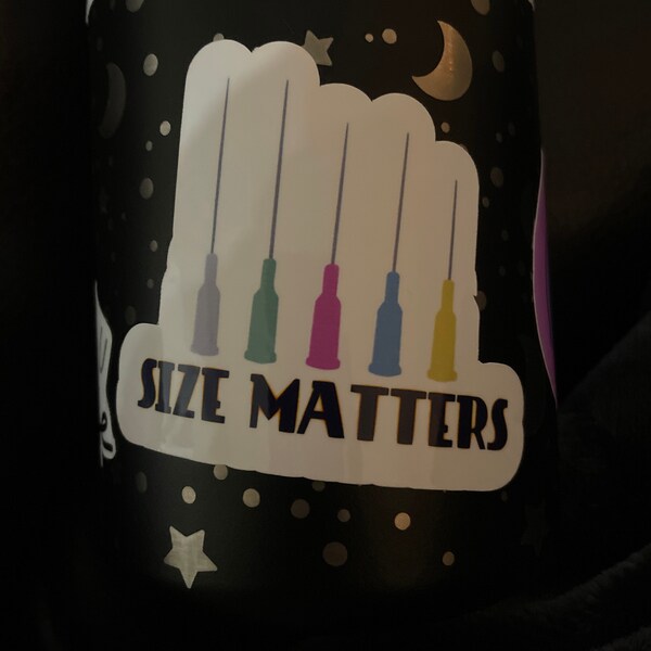 IV Size Matters Vinyl Decal Sticker - Syringe Sticker - Nursing Student ...