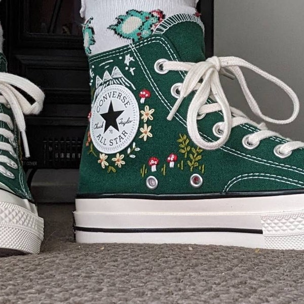 Unique Gifts/converse Embroidery/embroidered Design/gift for Her/for ...