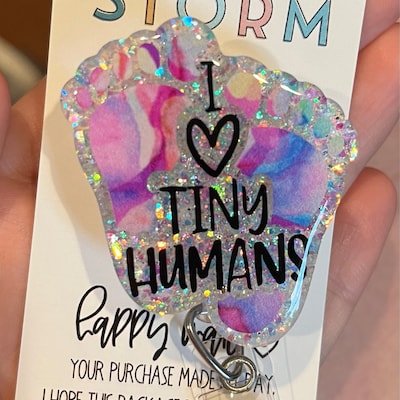 I Love Tiny Humans Badge Reel, NICU Badge Reel, L&D Badge Reel, RN ...