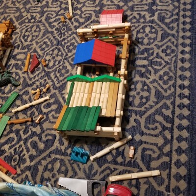 250 Piece Handmade 'lincoln Logs' Extra Large Set - Etsy