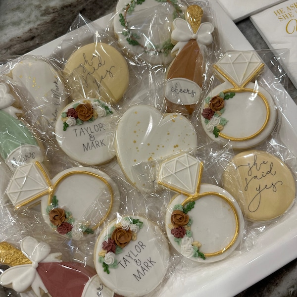 She Said Yes - Engagement Cookies - Etsy