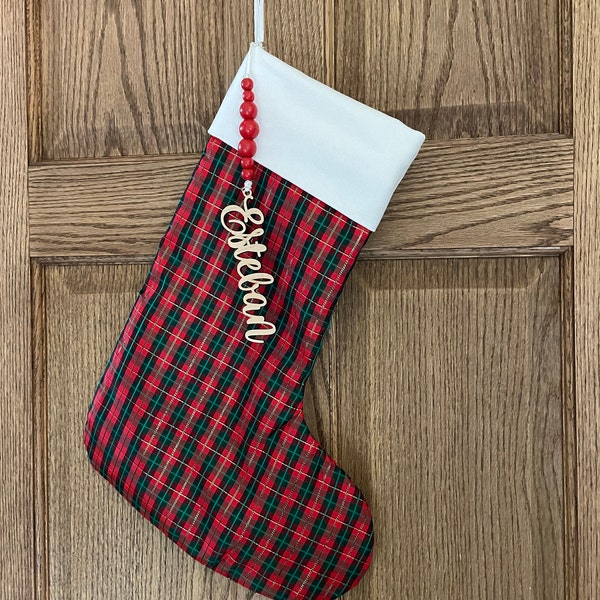 Stocking Tags Wooden Names for Stocking, Christmas Stockings ...