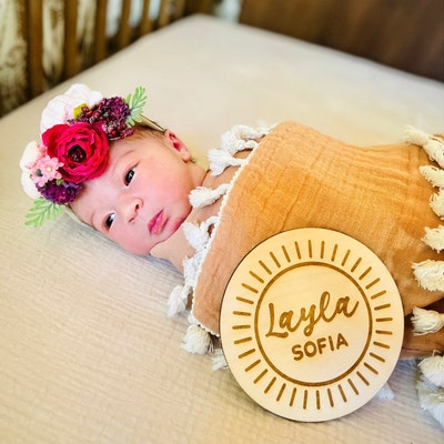 Sun Newborn Name Plaque/ Sunshine Baby Name Sign/ Gender Neutral Baby ...