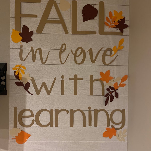 Fall in Love With Learning | Bulletin Board Cutouts Decor - Etsy