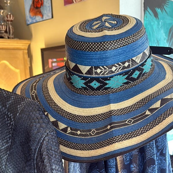 Beaded Leather Cowboy Hatband: Western Style - Etsy