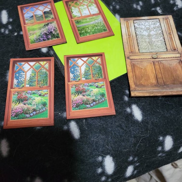 Miniature PAPER Windows With Views of Scottish and English Landscapes ...
