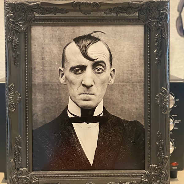 Weird Vintage Photo Print Strange Man Creepy Black and White Wall Decor ...