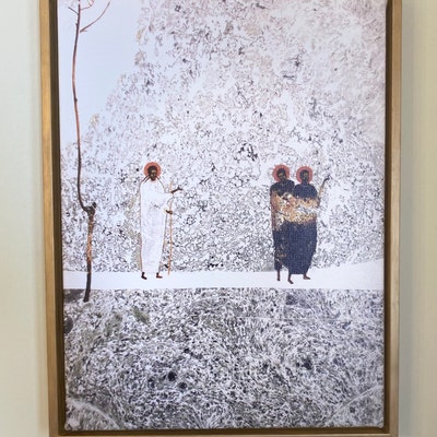 Descent of the Holy Spirit, Pentecost Original Print on Natural Canvas ...