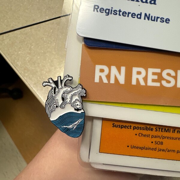 Anatomical Heart Enamel Pin Medical Badge for Doctors Nurses Hat Lapel ...