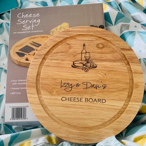 Personalised Cheese Board Set. 9 Designs to Choose From. Custom Cheese ...