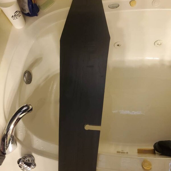 Coffin Shaped Bath Tray With Wine Notch - Etsy
