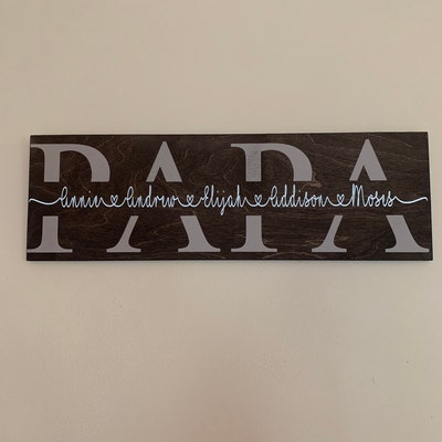 Papa Fathers Day Gift Papa Sign Gift for Papa Rustic Sign for Papa Gift ...
