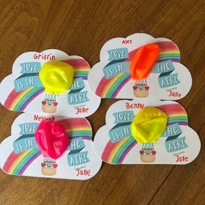 Printable Hot Air Balloon Valentine's Day Card Non-candy Valentine Idea ...