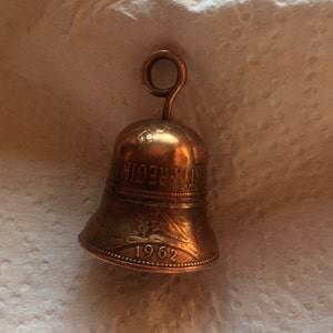 Coin Jewellery, Vintage British Penny Bell. Gremlin, Guardian Bell - Etsy