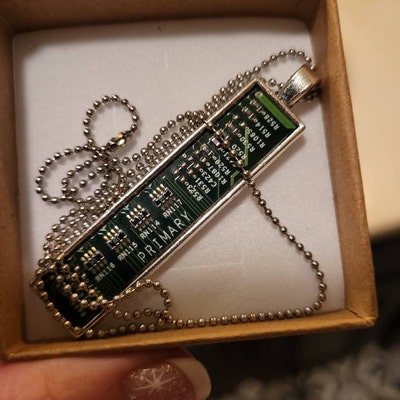 Real Circuit Board Necklace, Gift for Techie, Computer Geek, Recycled ...