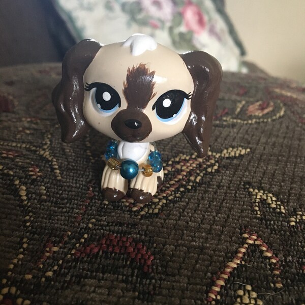 Littlest Pet Shop Cute, Cocker Spaniel DOG, Hand Painted, Ooak Custom ...