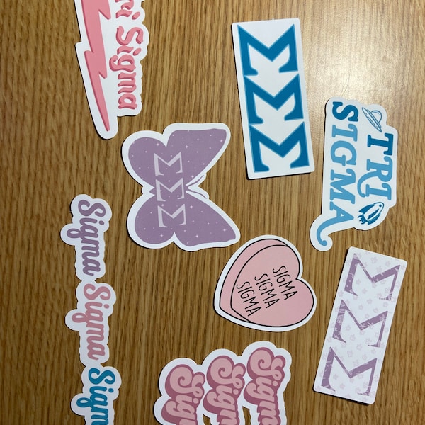 Tri Sigma Sticker Pack, Sigma Sigma Sigma Sticker Pack, Sorority ...