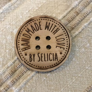 Large Wooden Buttons, Personalized Wooden Buttons for Knitted and ...