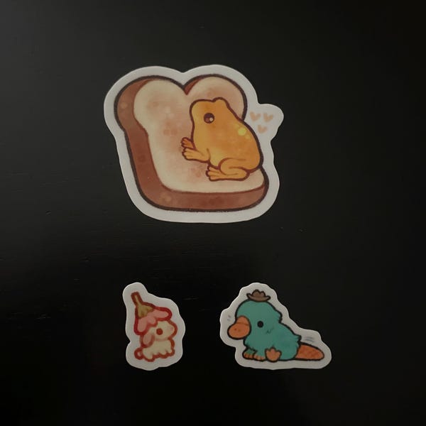 Froggy Bread Sticker / Toad Toast Sticker / Cute Frog Sticker / Laptop ...