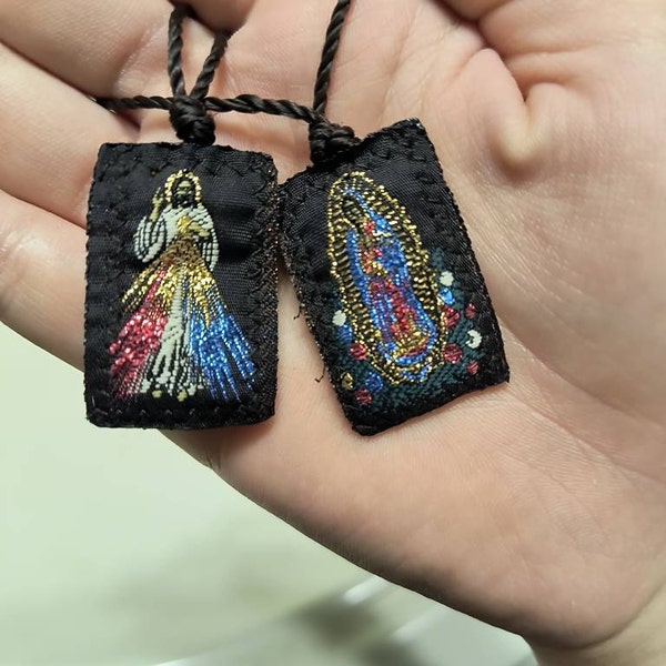 Catholic Scapular (brown/blue Scapular Necklace Religious Gift Catholic ...