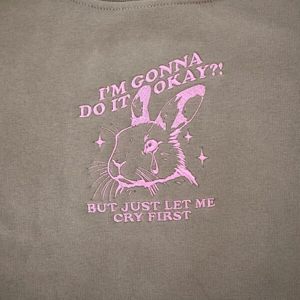 Let Me Cry Bun Embroidered Organic Tote Bag - Etsy