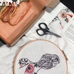 Tattooed Shoulders Modern Embroidery Kit - Etsy