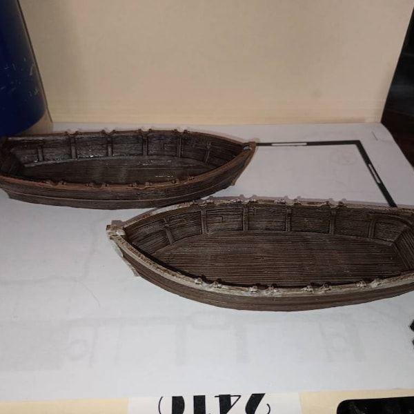 Long Boat - Row Boat - the Lost Islands - Printable Scenery 28mm 32mm ...