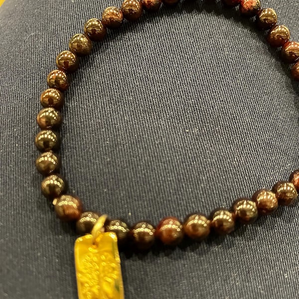 Natural Garnet Bracelet – 5mm Burgundy Gemstone Jewelry – Dainty ...