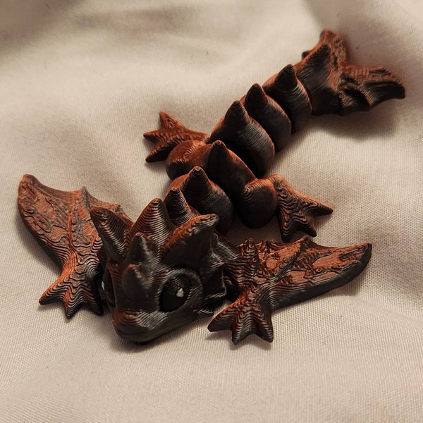 3D Print Mini Articulating Dragon Customizable You Choose Color - Etsy