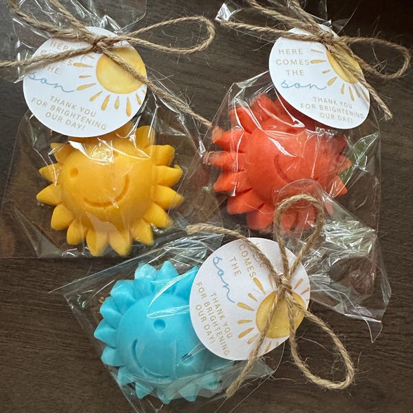 Sun Baby Shower Soap Favors Sunshine Soap Here Comes the Son Soap Baby ...