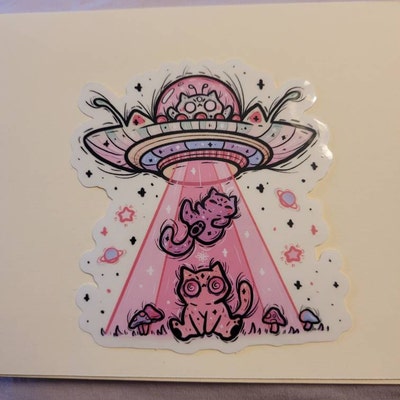 Alien Abduction Transparent Sticker - Etsy