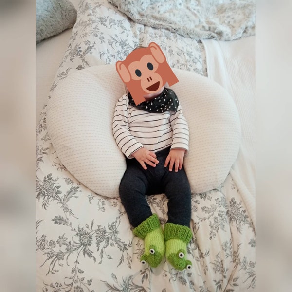 Hand Knitted Frog Baby Booties in Two Sizes 3 to 6 Months or 6 to 12 ...