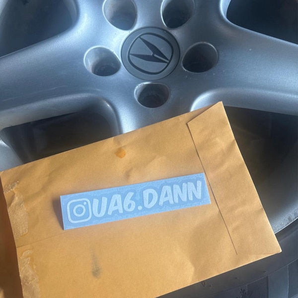Custom Instagram Name Vinyl Decal - Personalized IG Username Sticker ...