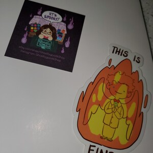 Aziraphale 'THIS IS FINE' 3 Inch Sticker - Etsy