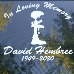 Custom in Loving Memory Memorial Deer Buck Antler Hunting Die Cut Decal ...