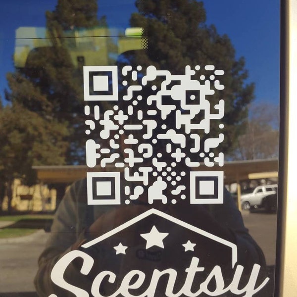 Custom QR Code Decal, Business Decal, Custom QR Code Vinyl Car Decal ...