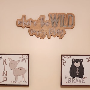 Where the Wild Things Play Sign, Wood Sign, Playroom Sign, Where the ...