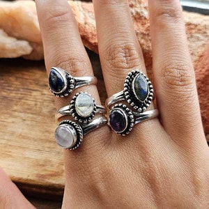 Assorted Crystal Ring, Vintage Rings, Handmade Rings, Artisan Jewelry ...