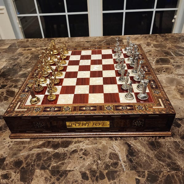 Custom Chess Sets for Adults,unique Chess Set With Metal Chess Pieces ...