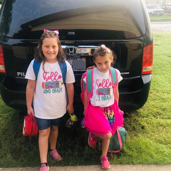 Hello 1st Grade Colorful PNG Print File for Sublimation or Print, DTG ...