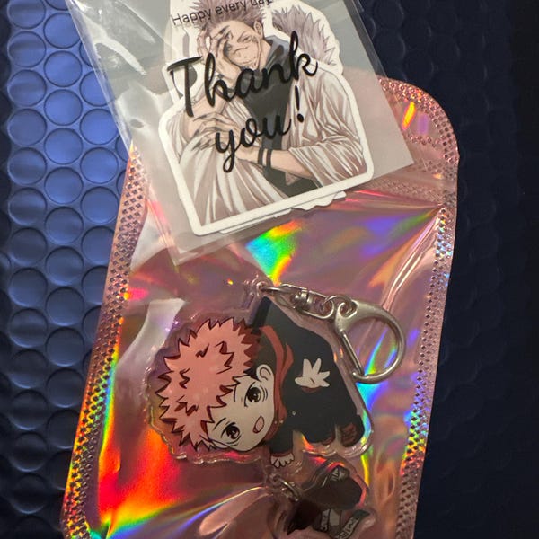 JJK Gojo Chibi Acrylic Charm Keychain - Etsy