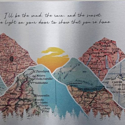 Personalized Long Distance Family Maps on Wood: 3-5 Locations, Custom ...