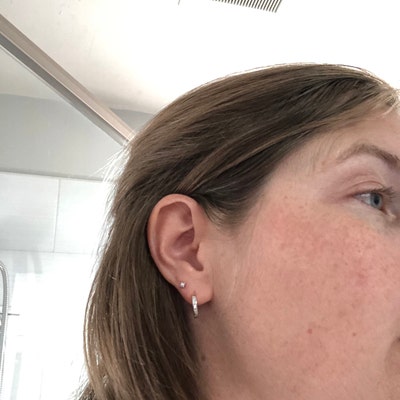 18g Dainty Starburst Piercing single, Screw Ball End Piercing, 925 ...