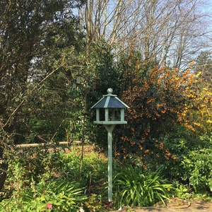 Bird Table, Country Cream Hexagonal Bird Table, Birdhouse With a ...