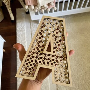 Rattan Nursery Letter Decor Rattan Wicker Letters Wooden Letters for ...