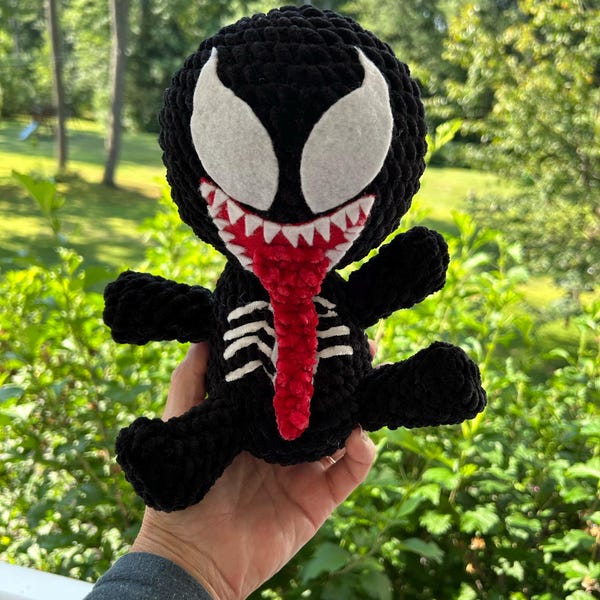 Venom Spider Chibi Amigurumi Crochet Pattern Tutorial Kawaii Toy Plush ...