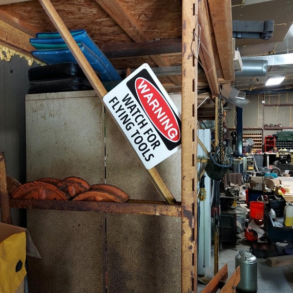 WATCH FOR FLYING Tools Warning Funny Novelty Sign Mechanic Gift - Etsy