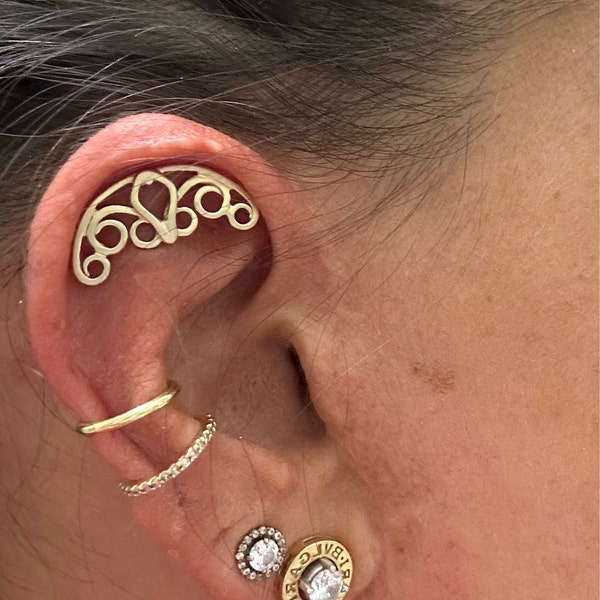 Gothic Helix Earring - Helix Piercing , Gold Helix Stud , Ear Piercing ...