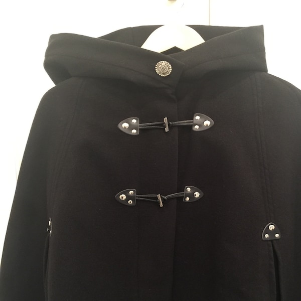 Cloak Hooded Cape With Hood, Buttons, Pockets and Belt - Etsy