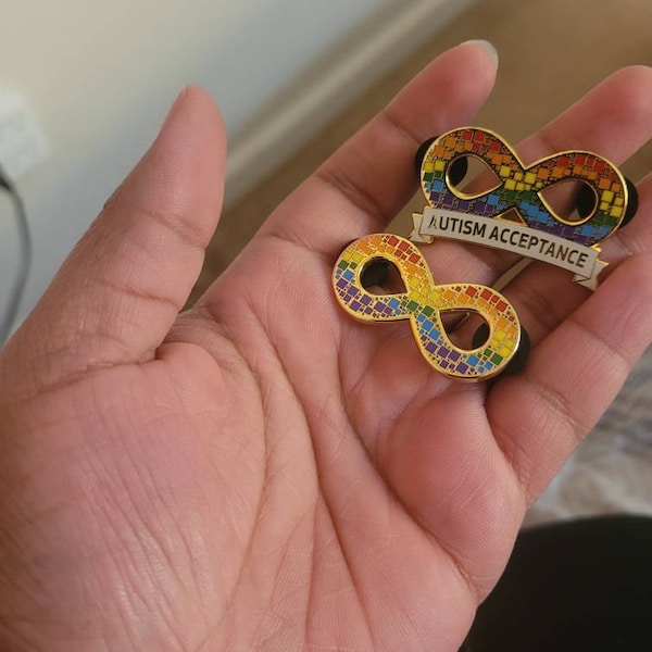 Autism Acceptance Tile Rainbow Autism Spectrum Infinity Symbol Hard ...